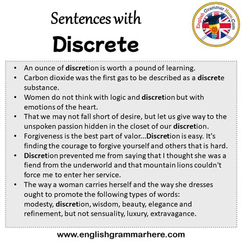 Discrete In A Sentence In English Archives English Grammar Here