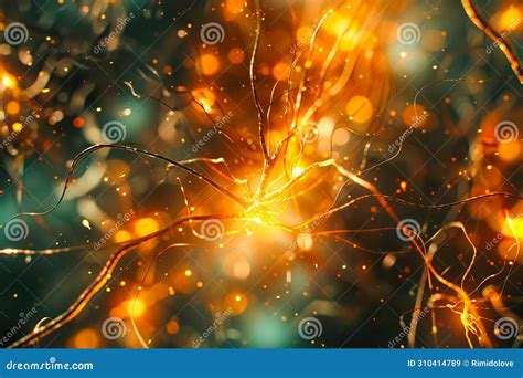 Neurons And Synapses Engage In Electrical Activity Within The Brain Stock Image Image Of