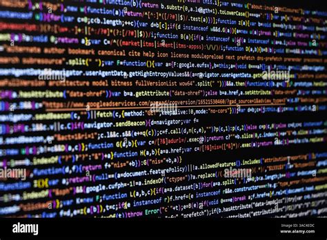 Software Source Code Programming Code Programming Code On Computer