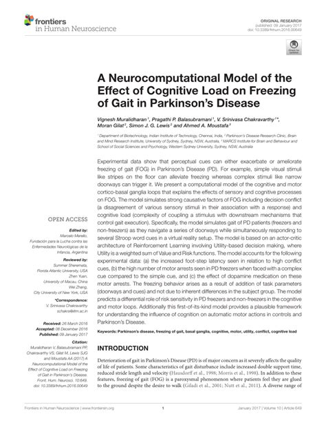 pdf a neurocomputational model of the effect of cognitive load on