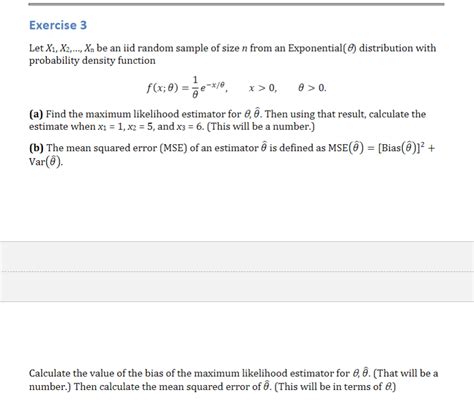 Solved Exercise 3 Let X1 X2 Xn Be An Iid Random Sample