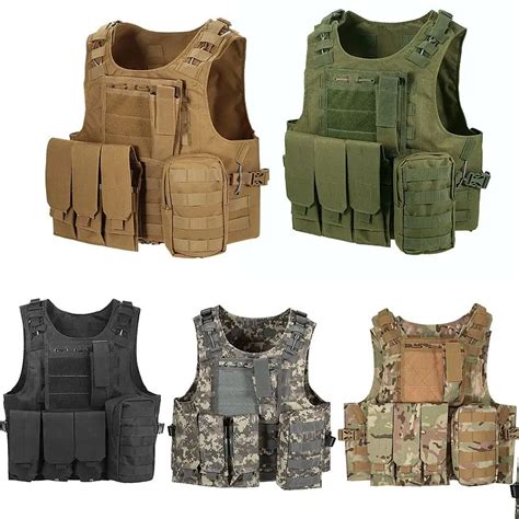 멀티 포켓 Airsoft 전술 조끼 Molle 전투 플레이트 캐리어 육군 조정 가능한 갑옷 야외 Cs 사냥 조끼 군사 장비사냥