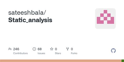 GitHub Sateeshbala Static Analysis