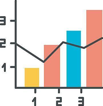 Vertical Histogram Showing Increasing Interest Rate And Graph Growth Vector Web Infographic