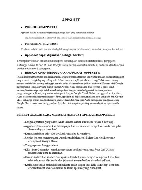 Appsheet 1 Pdf Bisnis Komputer