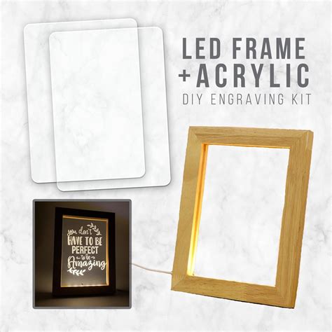 Diy Acrylic Led Frame Kit Diy Acrylic Sign Blank Acrylic Sign Light Neon Frame Etsy