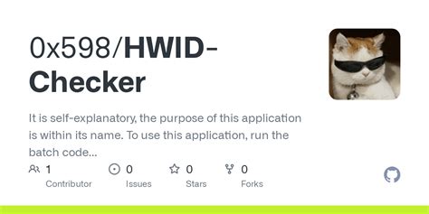 GitHub X HWID Checker It Is Self Explanatory The Purpose Of This Application Is Within