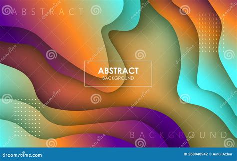 Minimal Abstract Dynamic Purple Orange Blue Gradient Color Fluid Liquid Wavy Shape Geometric