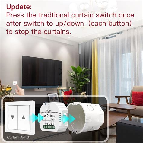 Moes Zigbee Smart Curtain Switch Module Rf433 Diy Motor Relay 108 Zrm