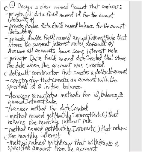 solved 0 design a class named account that contains private