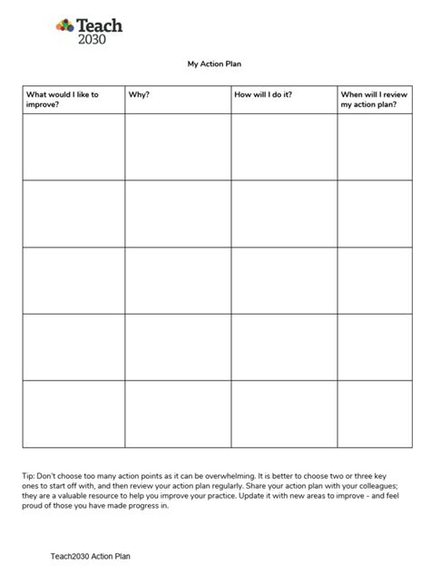 My Action Plan 2 Pdf Career And Growth Business