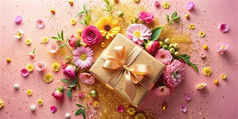 A Stunning Surreal Flat Lay Gilded T Box Delicate Flowers And