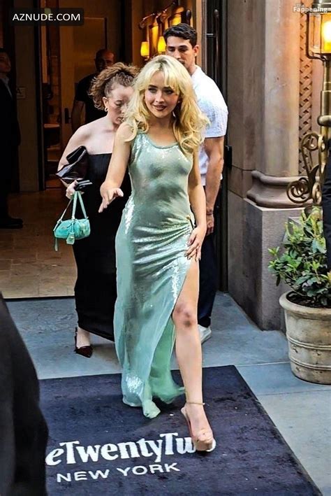 Sabrina Carpenter Sexy Seen Flaunting Her Hot Legs In A Dazzling Dress
