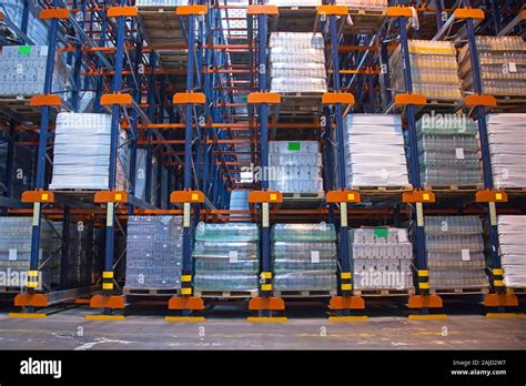 Automated Storage With High Shelving System Stock Photo Alamy