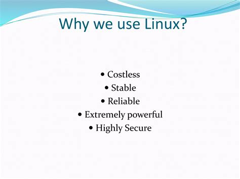 linux operating system ppt pptx operating systems computer