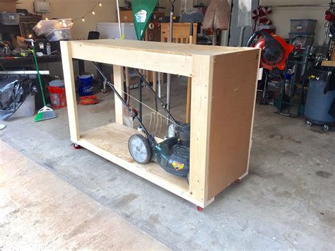 Diy Outdoor Lawn Mower Storage At Dorothy Lessard Blog