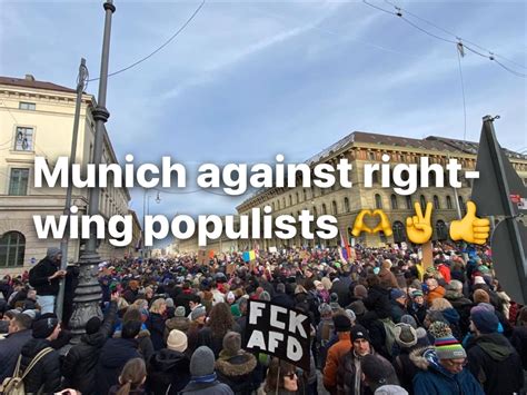 Many People Gathered In Munic Today To Demonstrate Against Right Wing Extremism According To