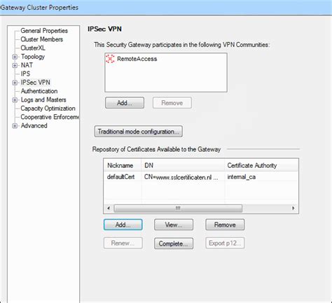 Check Point Vpn Appliance Installatie Certificaat