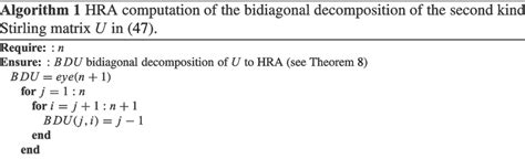 Hra Computation Of The Bidiagonal Decomposition Of The Second Kind Download Scientific Diagram