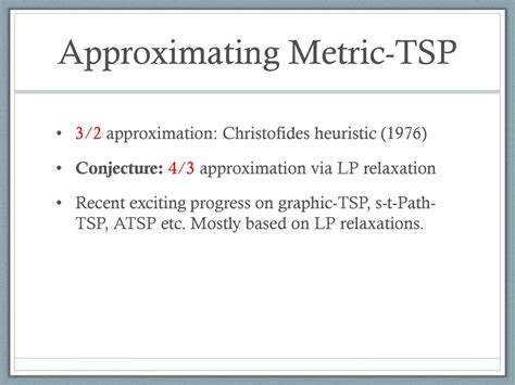 Tree Packing Mincut And Metric Tsp Ppt Download