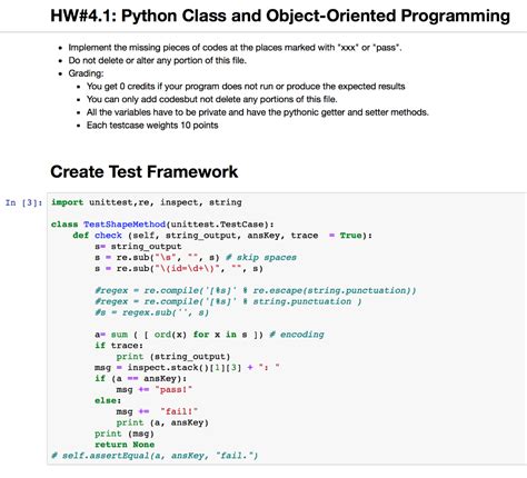 Solved HW 4 1 Python Class And Object Oriented Programming Chegg