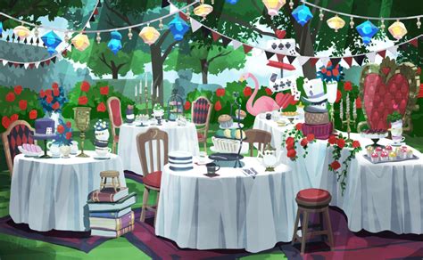 Disney Twisted Wonderland 💗 Heartslabyul 💗 不思議な国 背景 イラスト アリス