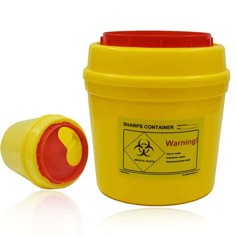 Yellow Red 10l 20l Small Disposal Medical Sharp Container Wall Mounted 2l 5l Sharp Container