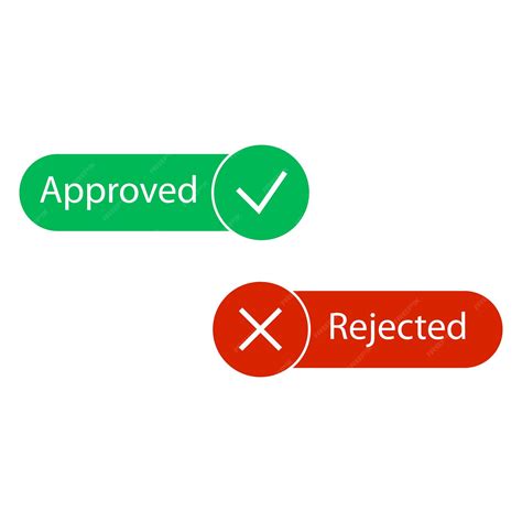 Premium Vector Approved And Rejected Vector Check Mark Buttons