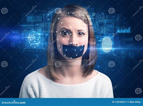 Face And Fingerprint Detection Concept Stock Image Image Of Data Identification