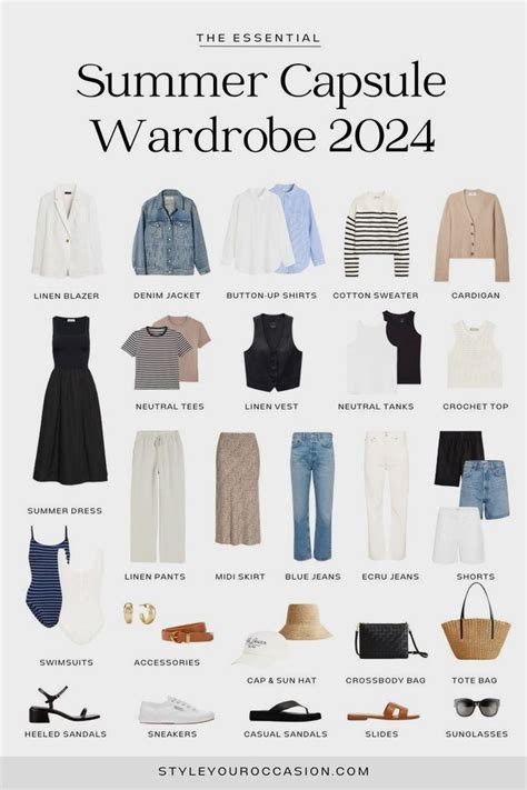 Effortless Summer Capsule Wardrobe 2022 Neutral Chic Minimal
