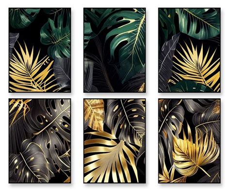 مجموعه ای از شش تصویر هنری انتزاعی طراحی دستی خلاقانه مینیمالیستی طرح