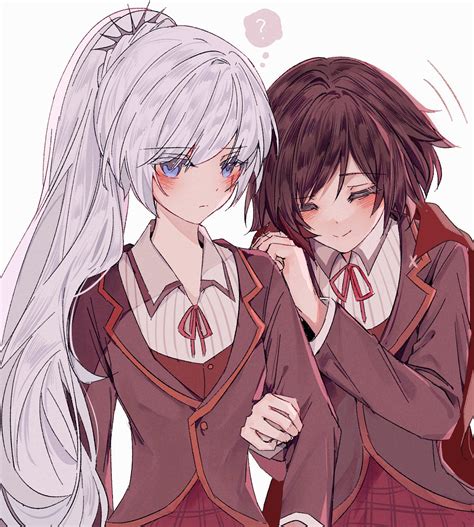 Ruby Rose And Weiss Schnee Rwby Drawn By Akane031 Danbooru