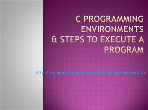 How To Execute A C Program PPT