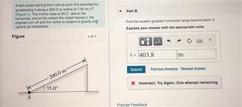 Solved Part B A Test Rocket Starting From Rest At Point A Is
