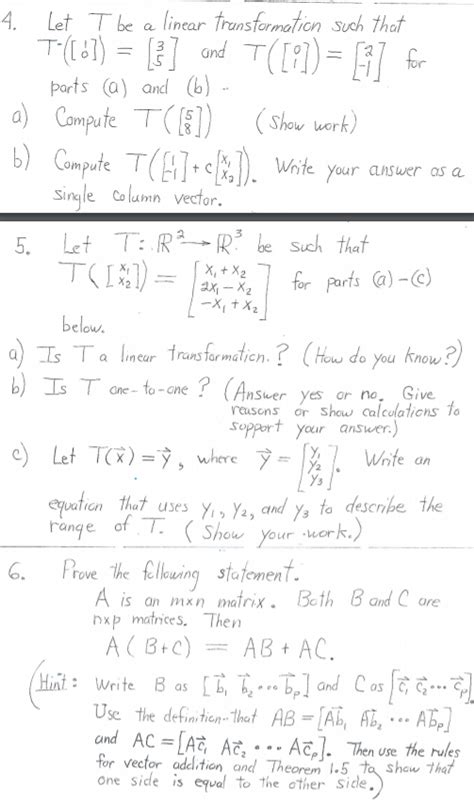 Solved 6 2X X₂ Give 4 Let T be a linear Transformation Chegg com