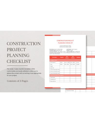 FREE Construction Project Checklist Samples To Download