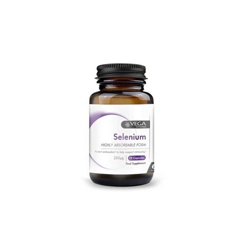 Vega Selenium Methionine 200mcg Yeast Free 60 Capsules Antioxidants