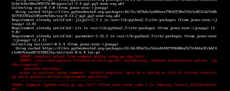 jsnapy install issue in centos 7 6 · issue 339 · juniper jsnapy · github