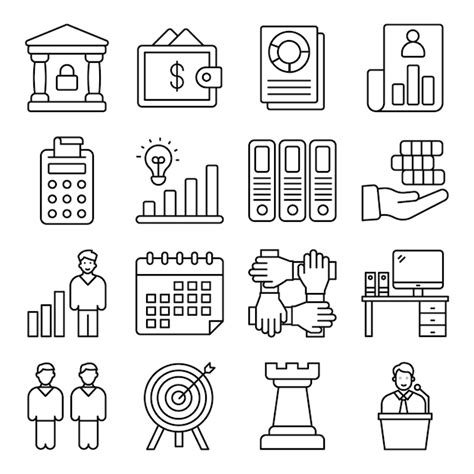 Premium Vector Pack Of Business Line Icon