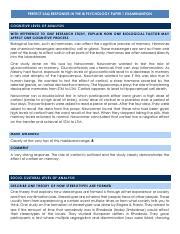 SAQ Examples PERFECT SAQ RESPONSES IN THE IB PSYCHOLOGY PAPER EXAMINANTION COGNITIVE LEVEL