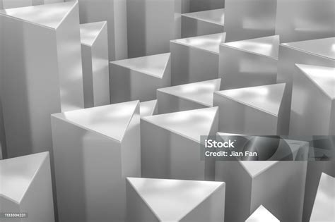 3d 렌더링 흰색 삼각형 기둥 0명에 대한 스톡 사진 및 기타 이미지 0명 3차원 형태 개념 Istock