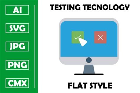 Testing Technology Vector Flat Icon Desi Graphic By Mshabraiz482 · Creative Fabrica