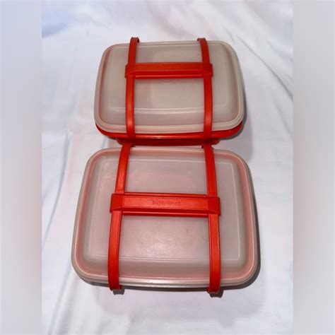 Tupperware Dining 2 Vintage Tupperware Pack And Carry Lunchboxes