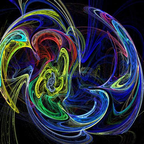 Simple Multicolor Abstract Pattern On Black Background Wallpaper Stock Illustration