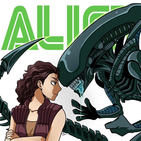Ellen Ripley And Xenomorph