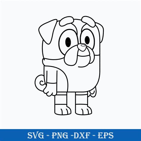Winton Bluey Outline Svg Bluey Svg Cartoon Svg Png Dxf Eps Inspire