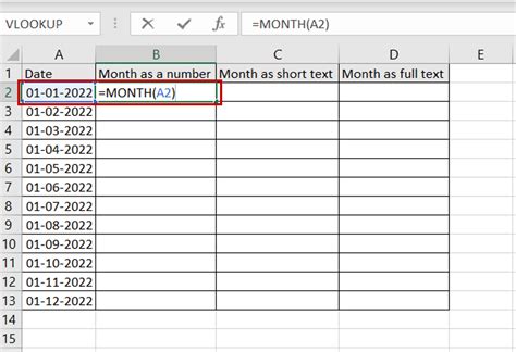 How To Extract The Month From A Date In Excel Spreadcheaters