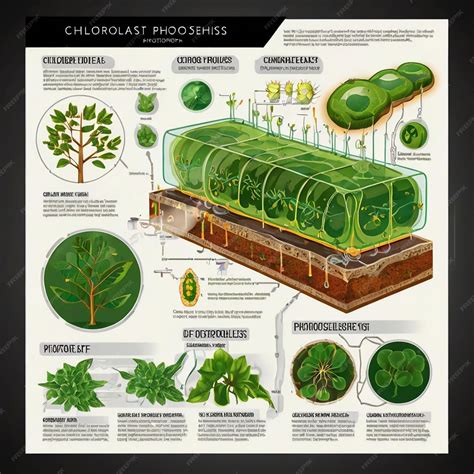 Chloroplast Photosynthesis Infographic Elements Chloroplast Organelles