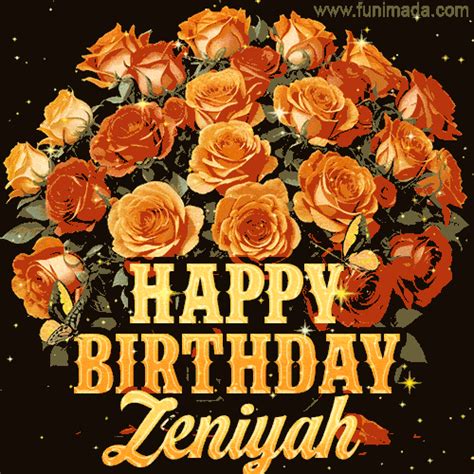 Beautiful Orange Roses Birthday  For Zeniyah Download On