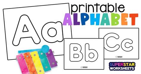 Single Alphabet Letters A To Z Printable Designs